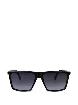 BOSS Rectangle Frame Sunglasses With Logo Detail - Black