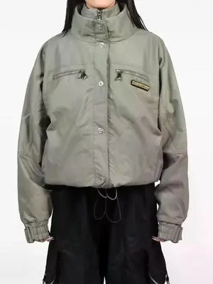 Attico Logo-patch Drawstring Bomber Jacket