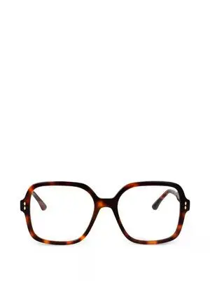Isabel Marant Geometric Studded Glasses - Brown