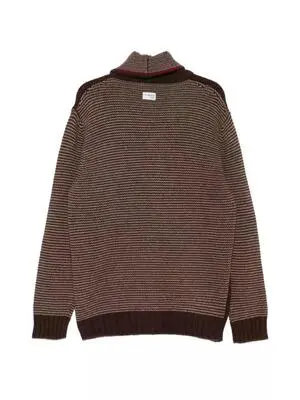 FAY Geometric Pattern Shawl Collar Cardigan