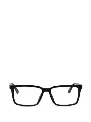 Calvin Klein Logo-plaque Rectangle-frame Glasses - Black