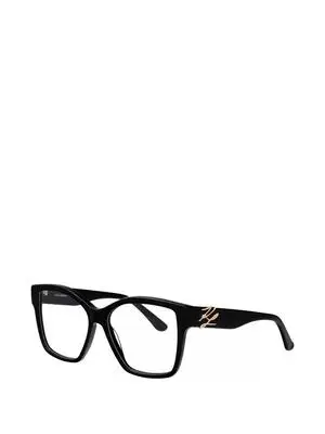 Karl Lagerfeld Logo-plaque Square-frame Glasses - Black