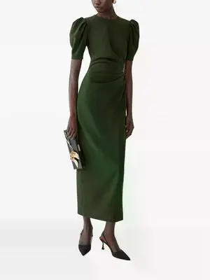 Carolina Herrera Puff-sleeve Draped Maxi Dress