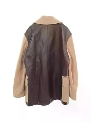 Hermès 2010s Color-block Pea Coat - Neutrals