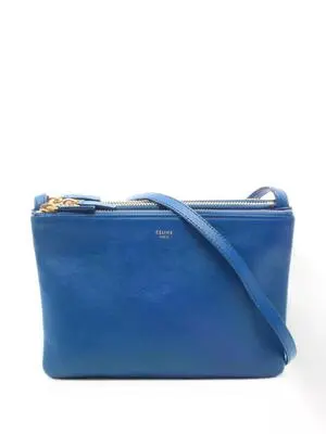 Celine 2000s Trio Leather Crossbody Bag - Blue