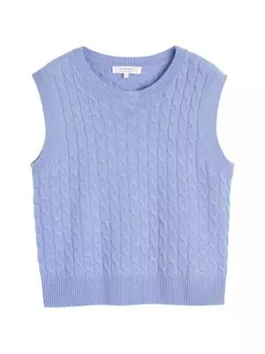 Chinti & Parker Cable-knit Cashmere Tank Top - Blue