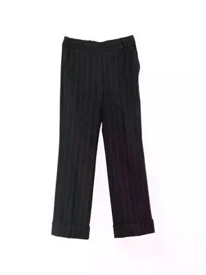 EMME Pinstripe Turn-up Trousers
