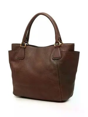 Prada Convertible Tote Satchel - Brown