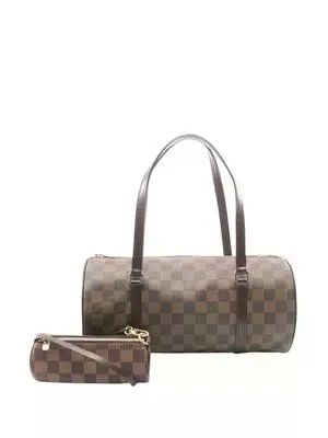 LOUIS VUITTON Damier Ebene Papillon 30 Handbag With Pouch