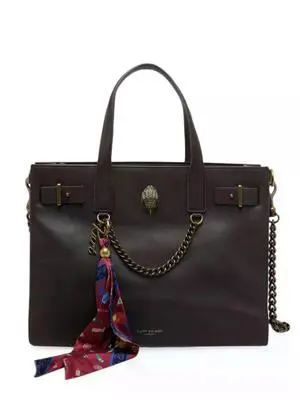 Kurt Geiger Eagle Plaque Tote Bag With Printed Scarf Detail