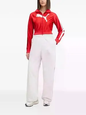 PUMA Logo Print Side Stripe Track Jacket