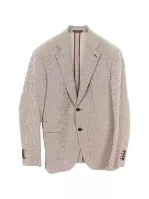 Hermès 2000s Check Seersucker Blazer - Brown