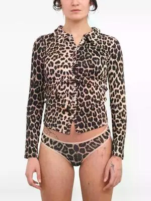 BASERANGE Cosme Leopard-print Shirt - Neutrals