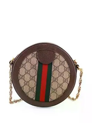 Gucci Ophidia Round Shoulder Bag - Brown