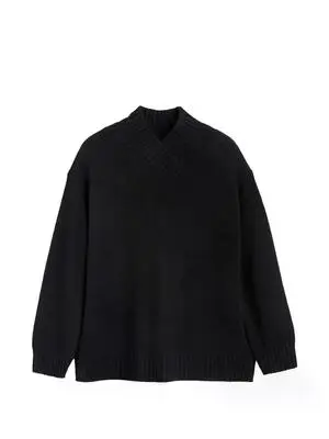 Chinti & Parker Ribbed-knit Wrap-neck Sweater