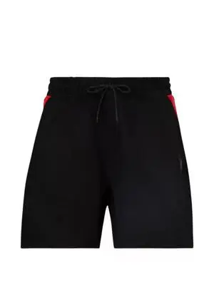 Hugo Drawstring-waist Logo-patch Shorts - Black