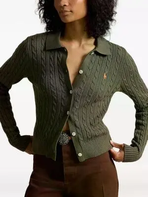 Polo Ralph Lauren Cable-knit Cotton Cardigan - Green