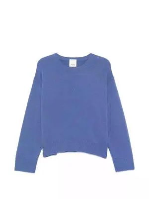 ALLUDE Ribbed-trim Crew-neck Sweater