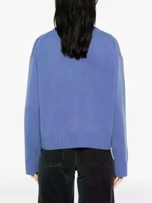 ALLUDE Ribbed-trim Crew-neck Sweater