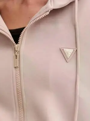 Guess Logo Plaque Zip-up Hoodie