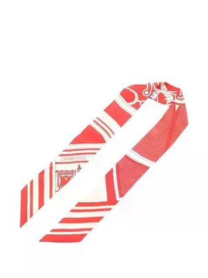 Hermès 2000s Washington's Carriage Ribbon Scarf - Red