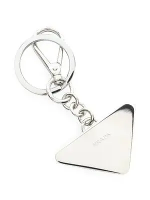 Prada Triangle Logo Key Ring