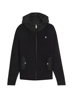 Hugo Relaxed-fit Hooded Jacket With Branded Details - Black