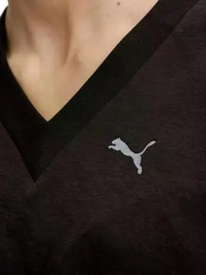 PUMA V-neck Logo-embroidered Sweater