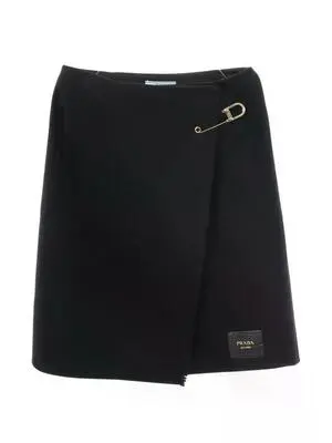 Prada Safety Pin Wrap Mini Skirt
