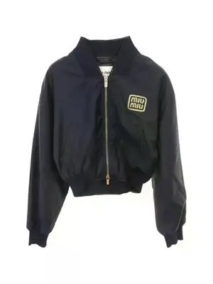 Miu Miu 2020s Logo-embroidered Bomber Jacket