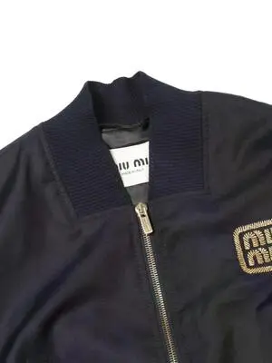 Miu Miu 2020s Logo-embroidered Bomber Jacket