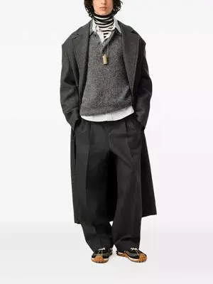 AMI Paris High-waisted Carrot-fit Wool Trousers