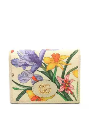Gucci 2000s Gg Marmont Flora Wallet - Neutrals
