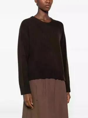 ALLUDE Ribbed-trim Crew-neck Sweater