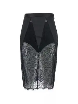 Elisabetta Franchi Lace-panelled Midi Skirt