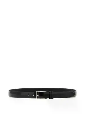 ZERBINI CLAUDIO Brushed Leather Belt - Black
