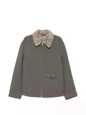 Our Legacy Faux-fur Collar Zip-up Jacket