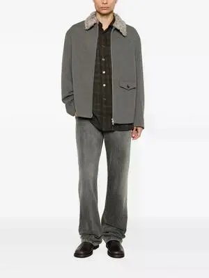 Our Legacy Faux-fur Collar Zip-up Jacket