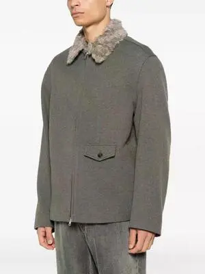 Our Legacy Faux-fur Collar Zip-up Jacket