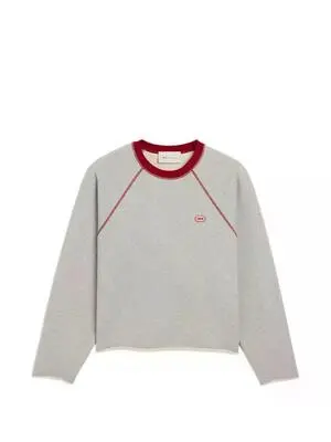AMI Paris Contrast-stitch Raglan-sleeve Sweatshirt