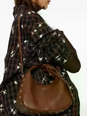 GANNI Stud-embellished Leather Tote Bag