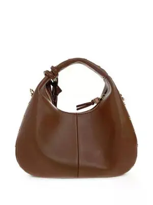 GANNI Stud-embellished Leather Tote Bag