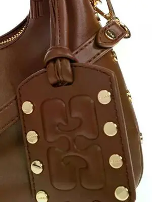 GANNI Stud-embellished Leather Tote Bag