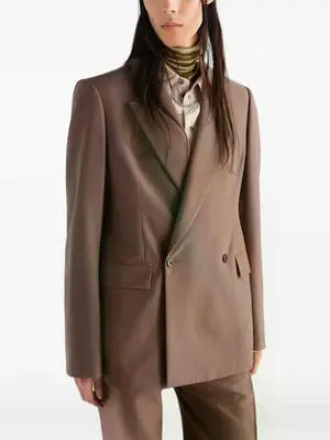 LEMAIRE Double-breasted Tailored Jacket In Tropical Wool Blend