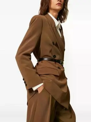 TWINSET Double-breasted Cady Blazer With Detachable Belt