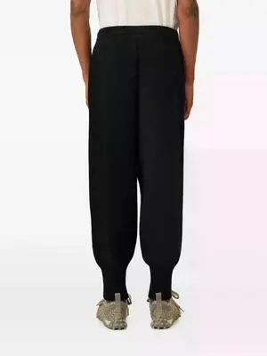 AMI Paris Wool Track Pants With De Coeur Patch
