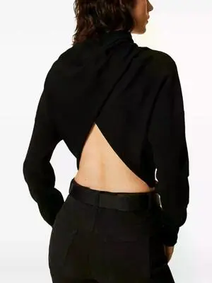 TWINSET Dual-use Knit Shrug With Crossover Neckline