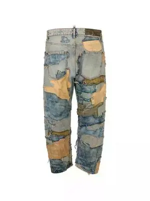 Dsquared2 Camouflage Monogram Bow-leg Jeans