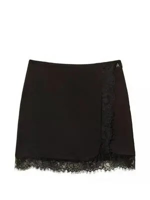 TWINSET Lace-trim Crêpe Mini Skirt