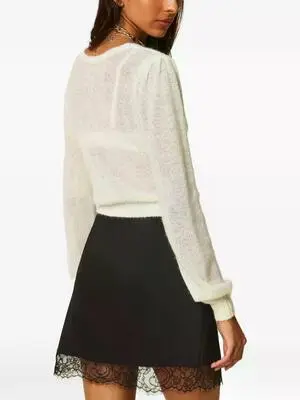TWINSET Lace-trim Crêpe Mini Skirt